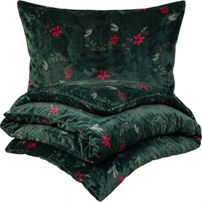 4Home Povlečení mikroflanel Poinsettia, 140 x 220 cm, 70 x 90 cm