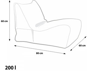 EF2047 Ecopuf Sedací vak Ecopuf - FLAVIO polyester NC13 - Světle šedá