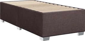 Rám postele bez matrace tmavě hnědá 100 x 200 cm textil 3284453