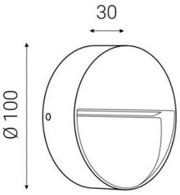 LED2 - LED Venkovní nástěnné svítidlo STEP ON LED/3W/230V IP54