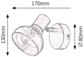 Rabalux 5555 - Nástěnné svítidlo HOLLY 1xE14/40W/230V lesklý chrom
