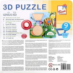 Bino 3D puzzle Rybníček / 9 dílků / od 3 let
