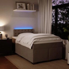 Box spring postel s matrací světle šedá 120 x 200 cm samet 3288594
