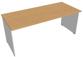 Stůl pracovní rovný 180 cm - Hobis Gate GS 1800 Dekor stolové desky: buk, Dekor lamino podnože: bílá