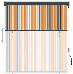 vidaXL Marketos Venkovní roleta 140 x 250 cm žlutomodrá