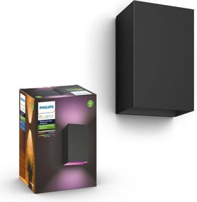 PH 17464/30/P7 HUE Resonate SVÍTIDLO VENKOVNÍ NÁSTĚNNÉ LED RGBW 2x8W 1200lm 2000-6500K IP44, černá - PHILIPS HUE (915005842901)