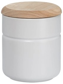 Bílá porcelánová dóza s dřevěným víkem Maxwell &amp; Williams Tint, 600 ml