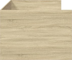 vidaXL Válenda se zásuvkami 100 x 200 cm kompozitní dřevo [3280813] Barva: kouřový dub