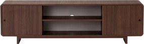 TV stolek v dekoru ořechu v tmavě přírodní barvě 180x52x34 cm Mirel – Nordure