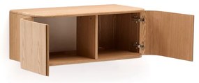 Závěsná skříňka pod umyvadlo v dekoru jasanu v přírodní barvě 90x35 cm Salaya – Kave Home
