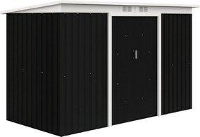 Outsunny Kovová Kůlna na Nářadí 6.3m³ 280x130x172cm S Klenutou Střechou, Posuvnými Dveřmi, Voděodolný Zahradní Dům, Skříň do Zahrady pro Zahradu a Dvů