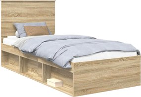 Rám postele s čelo Sonoma 90 x 190 cm Masivní borové dřevo 3411066