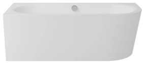 Besco Avita A-line volně stojící akrylátová vana se sifonem, napouštění přes přepad, bílý lesk Délka vany: 150cm, Orientace: Levá