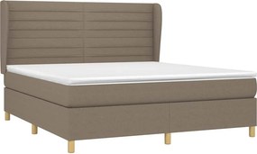 Box spring postel s matrací taupe 180x200 cm textil 3128625