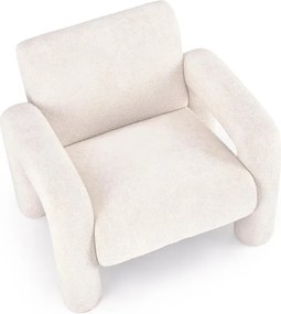 Designové křeslo VARNA — látka, krémová