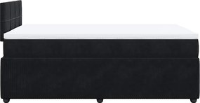 Box spring postel s matrací černá 120 x 190 cm samet 3289988
