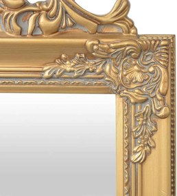 Volně stojící zrcadlo barokní styl 160 x 40 cm zlaté 243692