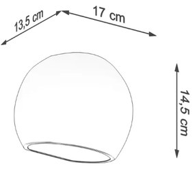 GLOBE Nástěnné světlo, bílá lesk SL.1026 - Sollux