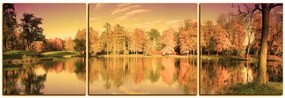 Obraz na plátně - Podzimní park - panoráma 5175FC (120x40 cm)