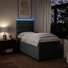 Box spring postel s matrací tmavě šedá 80 x 200 cm textil 3293803