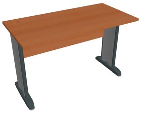 Stůl pracovní rovný 120 cm hl. 60 cm - Hobis Cross CE 1200 Dekor stolové desky: třešeň, Dekor lamino podnože: třešeň, Barva nohou: černá