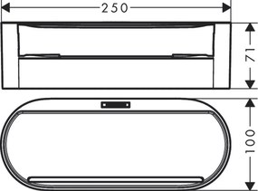 Hansgrohe WallStoris, odkládací polička hluboká, bílá matná, HAN-27912700