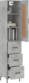 Skříň highboard betonově šedá 34,5x34x180 cm kompozitní dřevo 3200197