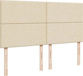 Box spring postel s matrací krémová 200x200 cm textil 3292893