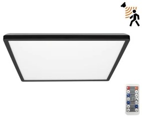 LED Koup. svítidlo se senzorem NIVERA LED/24W/230V IP54 30x30 cm černá + DO