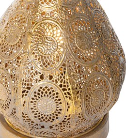 Orientální stolní lampa zlatá 19 cm - Mowgli