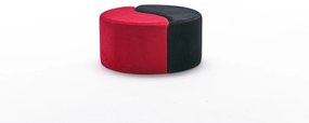 Atelier del Sofa Taburet Alis Puf - Red, Black, Černá, Červená