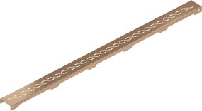 Mexen Flat, lineární podlahový žlab 80 cm, měděná matná, 1C23080