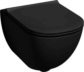 Jika Mio-N - Závěsné WC, Rimless, matná černá H8217147160001
