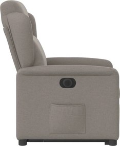 Elektrické zvedací polohovací křeslo taupe textil 3303161