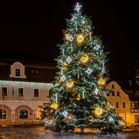 3D LED svítící koule na zahradu, pr. 60 cm, teple bílá, černý kabel, IP67, hliník, Easy fix
