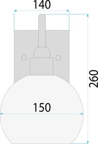 Toolight Toolight, nástěnné svítidlo 1xE27 APP1580-1W, černá-zlatá, OSW-03607