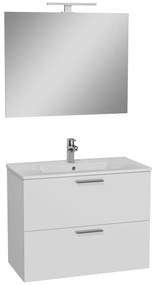 Koupelnová sestava s umyvadlem zrcadlem a osvětlením Vitra Mia 79x61x39,5 cm bílá lesk MIASET80B