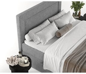 Šedá boxspring postel s úložným prostorem 140x200 cm Imagine – Maison de Rêve