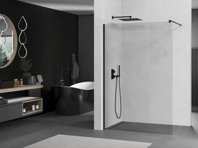 Mexen Kioto sprchová stěna Walk-in 65 x 200 cm, transparentní 8 mm, černá - 800-065-101-70-00