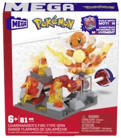 Megablok Pokémon dobrodružství-Charmander s ohnivým typem HTH86