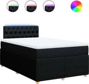 Box spring postel s matrací černá 120x200 cm textil 3289732