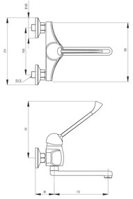 Vanová baterie DEANTE VITAL-BDS 050C