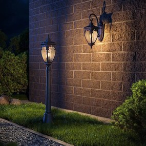 M O414FL-01BZ1 Venkovní sloupkové svítidlo Fleur E27 60W bronz antik čiré sklo IP44 - MAYTONI