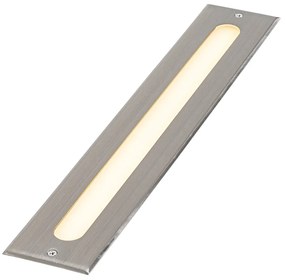Moderní bodové světlo do země ocel 50 cm vč. LED IP65 - Eline