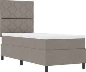 Postel s boxspringem s čelo Taupe 80 x 200 cm textil 3339424