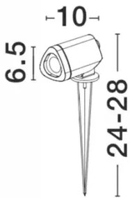 Venkovní LED lampa Inside B 6.5 černé