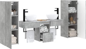 Sada koupelnového nábytku 5 ks Betonově šedá 33 x 34,5 x 100 cm 3405966