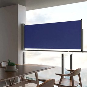 vidaXL Zatahovací boční markýza / zástěna na terasu 100 x 300 cm [45185] Barva: Modrá