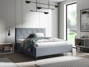 Eka Čalouněná postel MEDOX+ 90x200 cm Barva látky Trinity: Černá (Trinity 2316), Úložný prostor: S kovovým rámem úložného prostoru