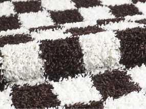 Hnědý/krémový koberec 80x150 cm Grida – ESTE